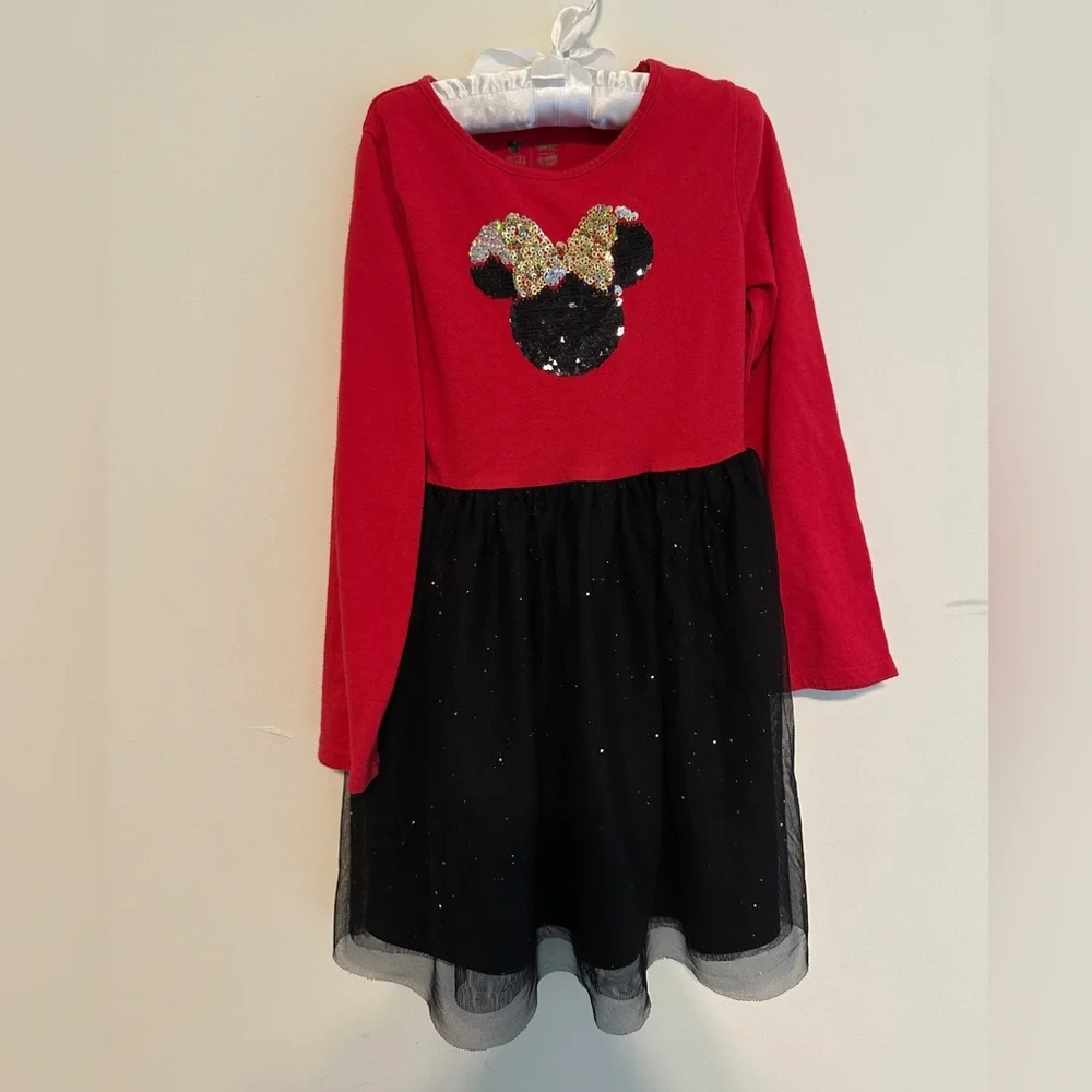 Dresses | Red And Black Sequin Mouse Dress | Poshmark